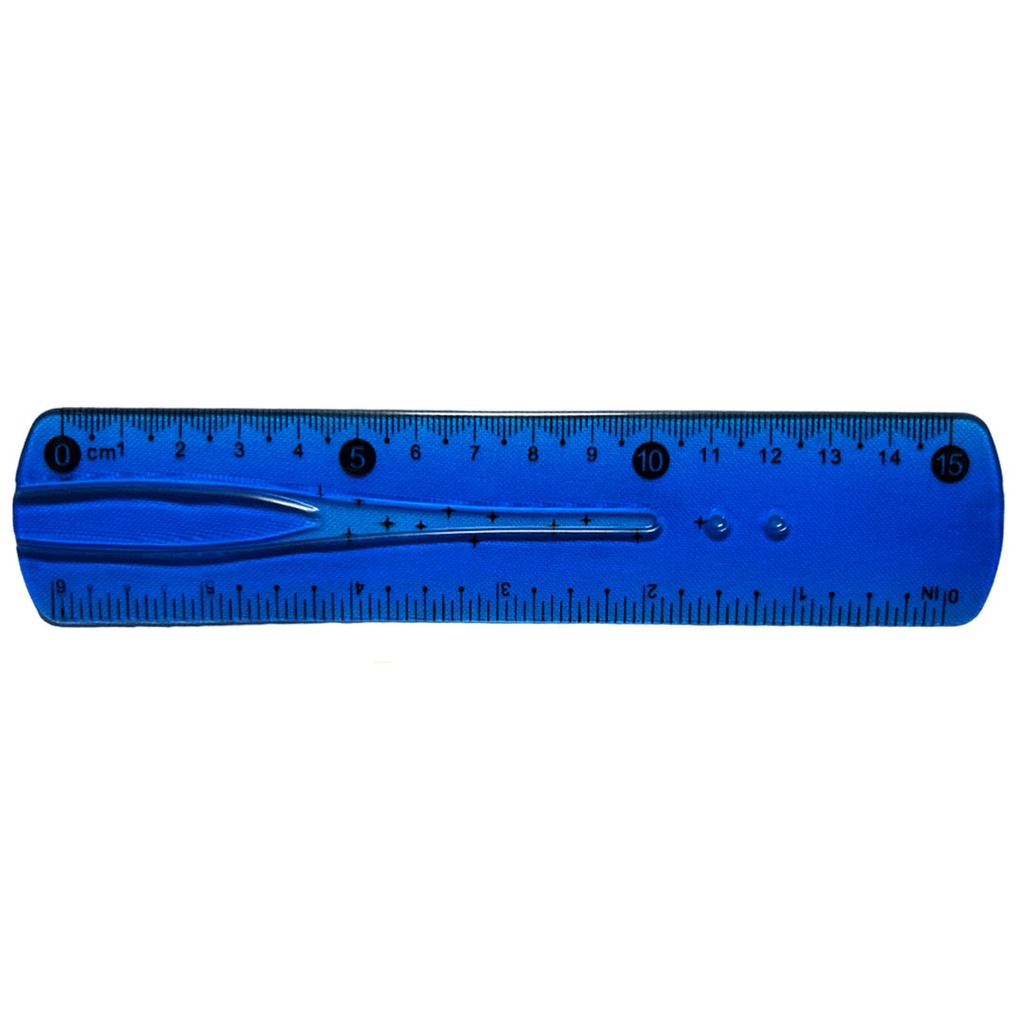 reglas, plástico, azul, 15*3.8 centimetros, flexible | Jumbo